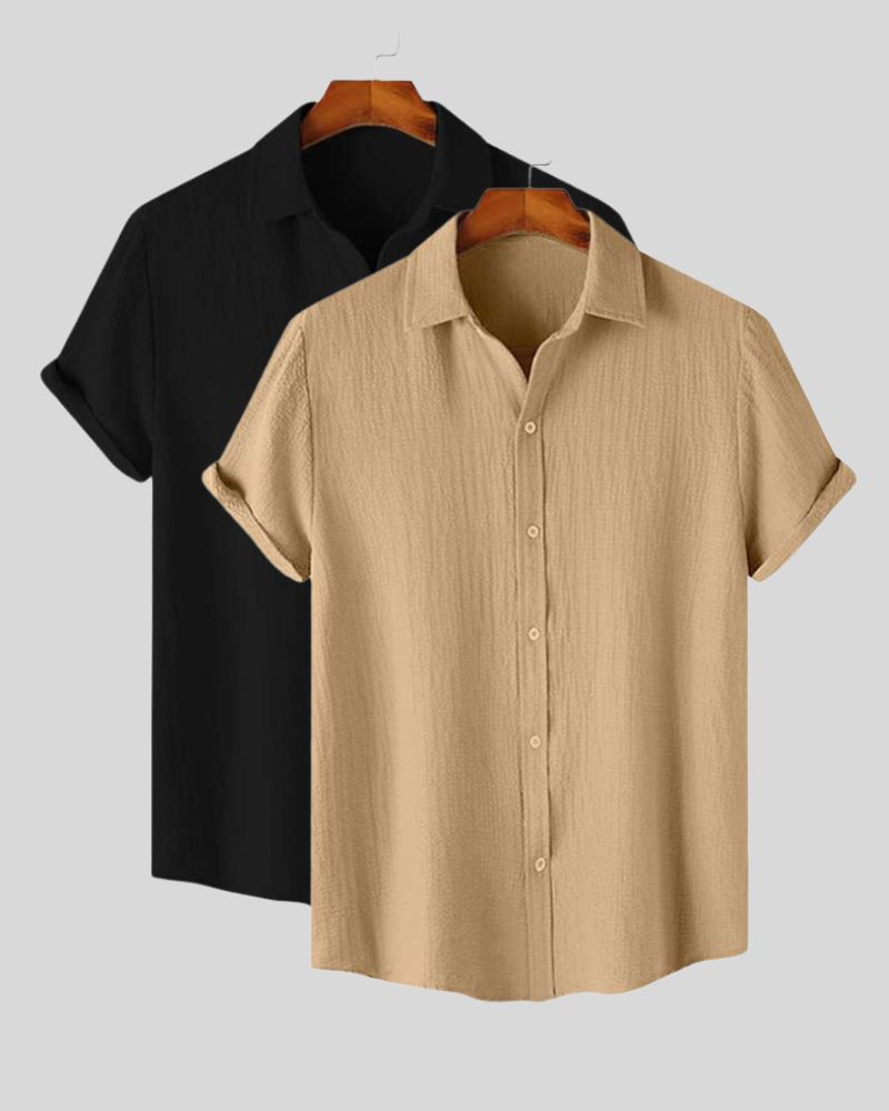 Earth & Ink Men’s Textured Shirts – 2-Pack, Up to 5XL