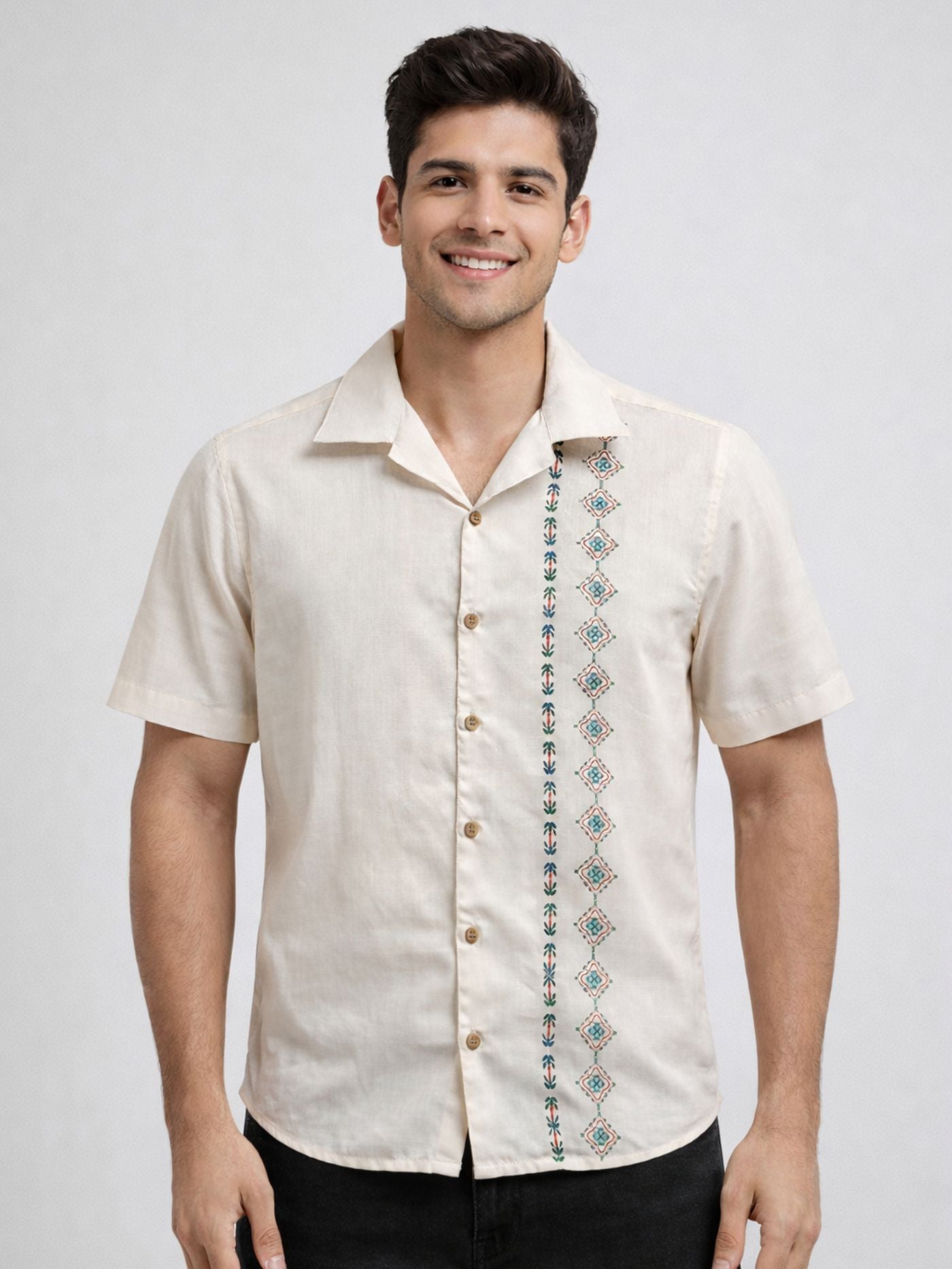 Solano Vertical Print Short Sleeve Shirt | Men's Resort Casual Wear
